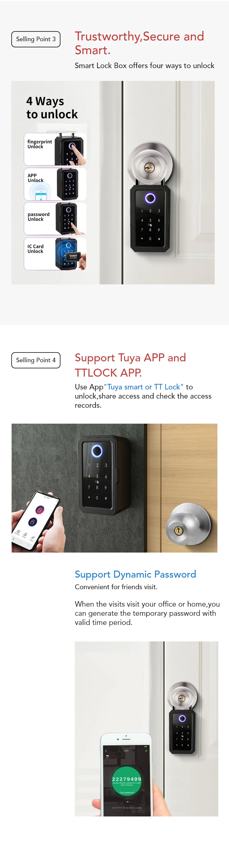 Lermom Wall Mounted Electronic Key Box - Smart & Secure