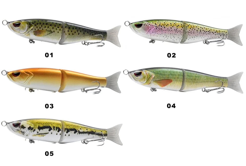 180mm 62g Rattles Fish Bass Bait - Lifelike Multi Soft Tail