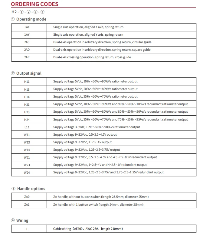 H2 Series Multi Axis Hall Effect Redundant Different Handle Manlift ...