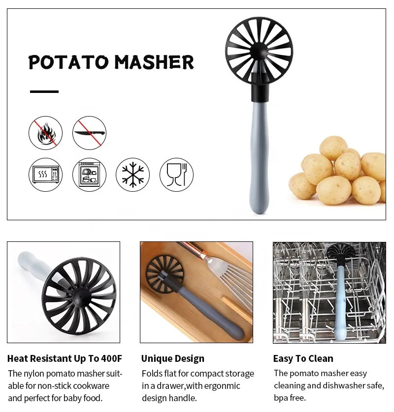 Kitchen Accessories Adjustable Plastic Nylon Potato Pressure Press ...
