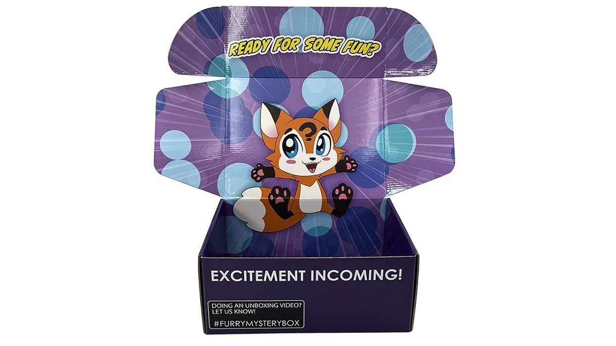 Cute Logo Printed Color Craft Folding Corrugated Toy Packaging Shipping ...