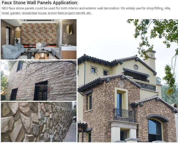 Faux Stone Wall Panels Porcelain Paver Paving Environmentally Friendly ...