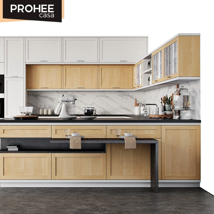 Italian Complete Solid Wood Kitchen Cabinets Set Modern Kitchen ...