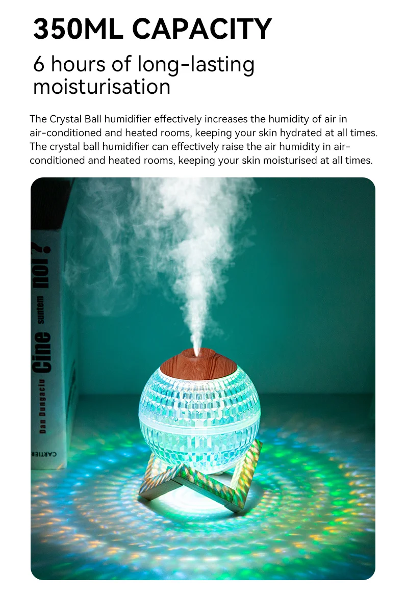 Portable Cool Mini Smart Air Mist Humidifier Diffuser In Crystal Ball ...