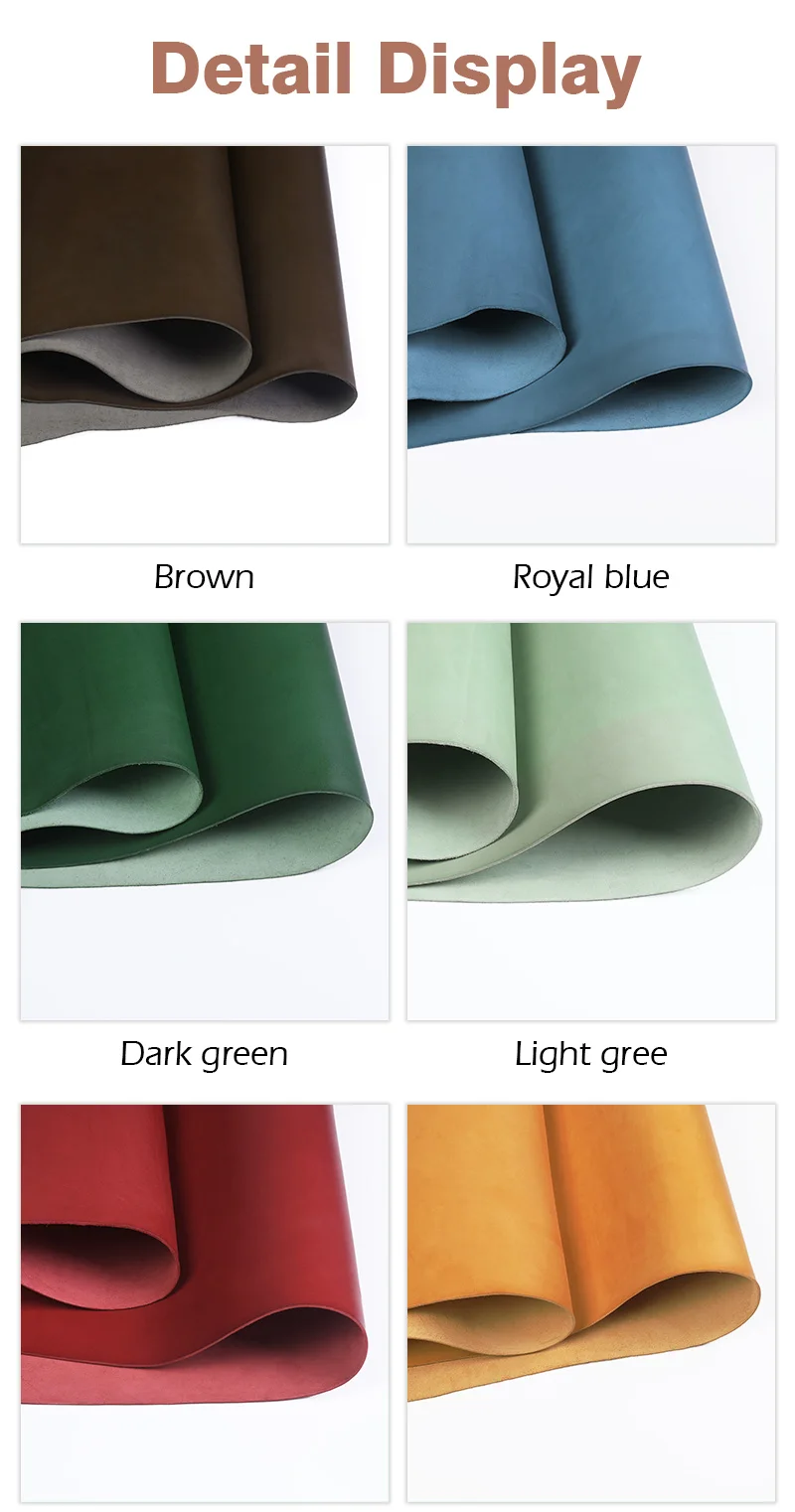 Bull Vegetable Tanned Leather - 12colors for DIY Crafts