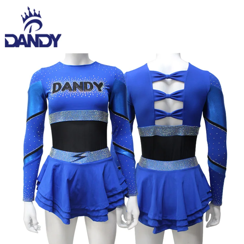 Stage-Ready Cheerleading Uniform Sets Glam Look Durable Fabric Fast ...