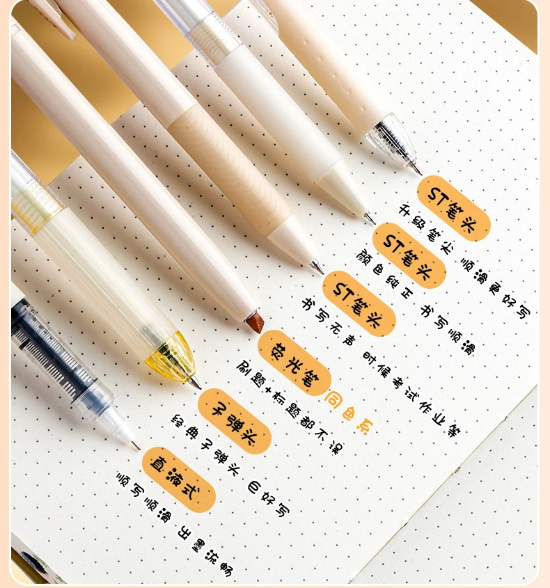 Simple And Fresh Neutral Pen Creative With Different Shapes Student ...