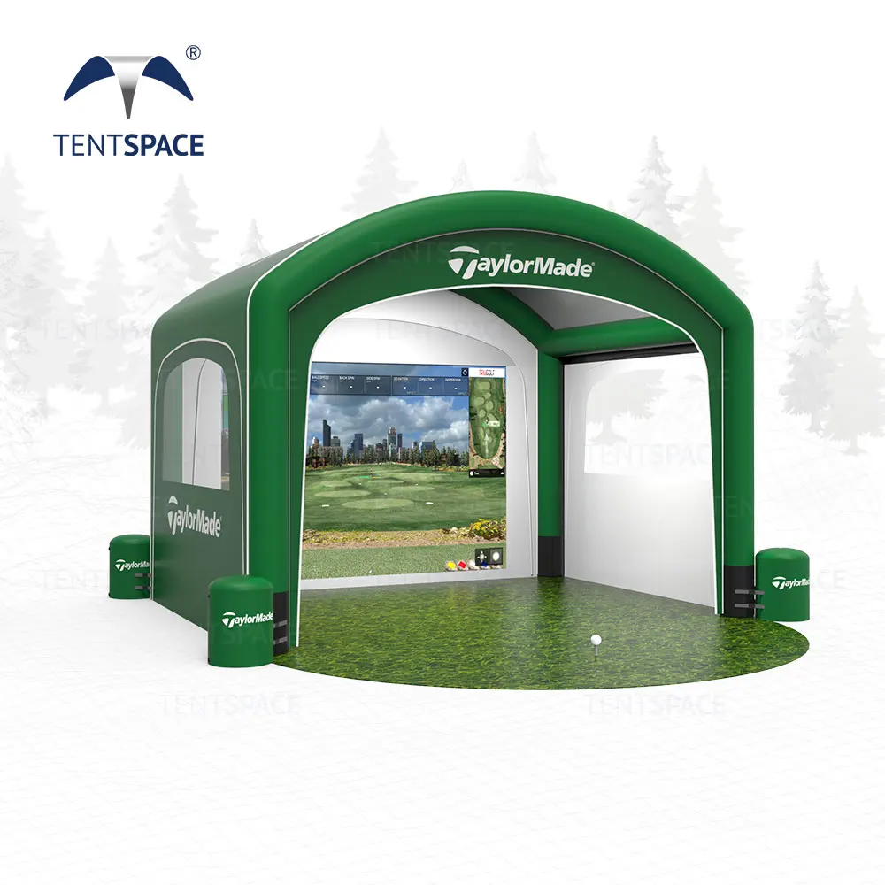 New arrival inflatable golf tent simulator indoor golf simulator ...