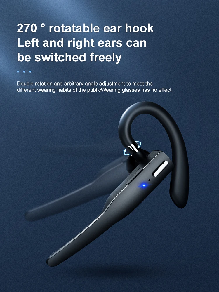 Custom Bluetooth Headset Business Earhook Enc Noise Canceling Headset 5.1 Running Wireless ...