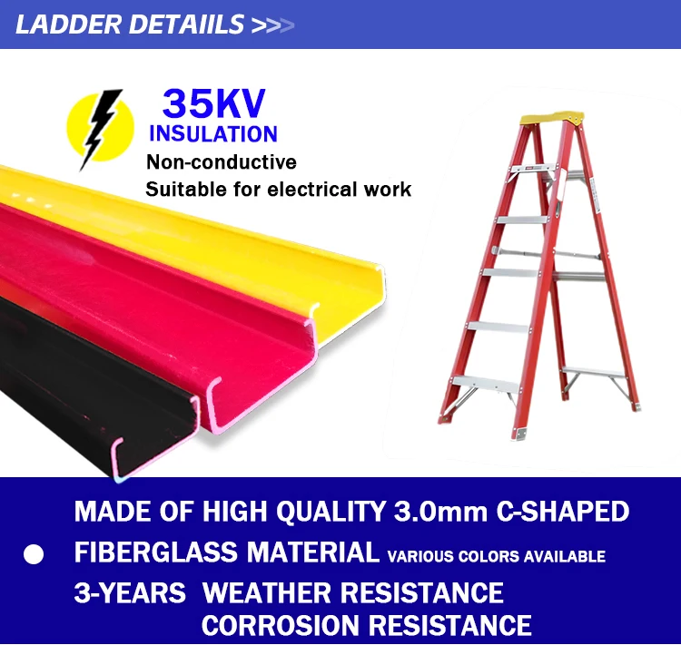 Frp Insulated Herringbone Ladder 5ft Glass Fiber Telescopic Ladder ...