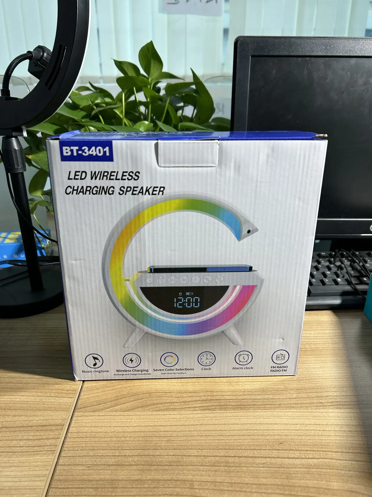 Intelligent Night Light Bluetooth Speaker Big G Wireless Charging New ...