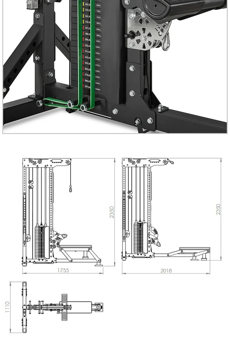 Plate Loaded Lat Pulldown Low Row Machine for Powerlifting