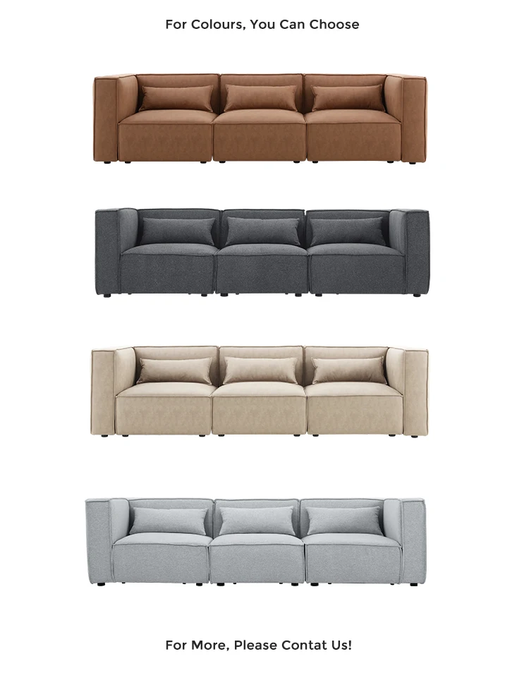 3 Piece Modular Sofa Set - Modern Danish Design Lounge