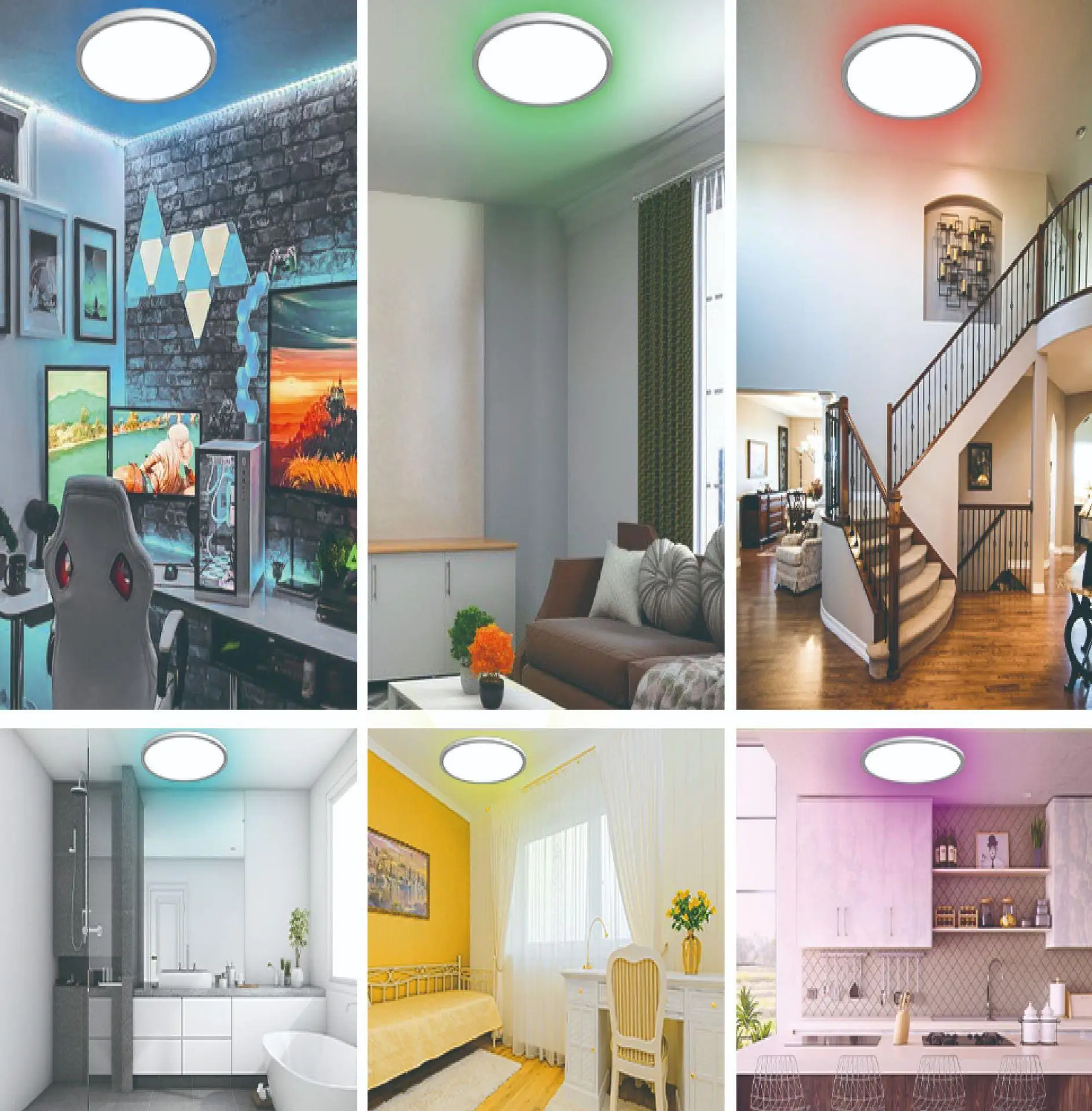 Indoor Ambient LED Lighting Backlight RGB Atmosphere Lamp Multifunction ...