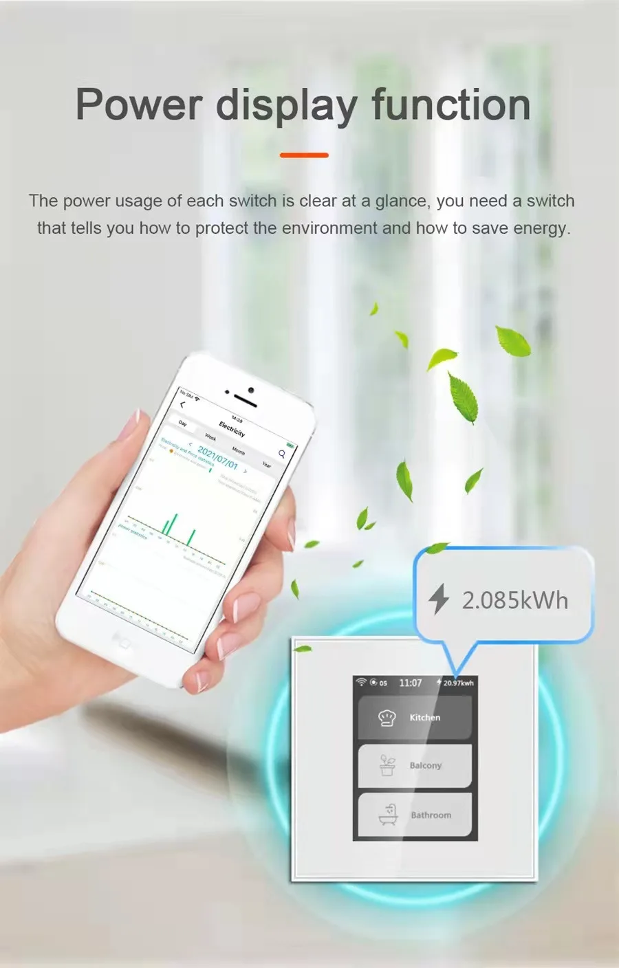 Touch Screen Alexa Wall Switch Smart Switch Dimmer Switch 3 Way Smart ...