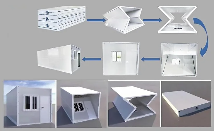 Factory Custom Portable Foldable Prefab Homes Ready Made Tiny Folding ...
