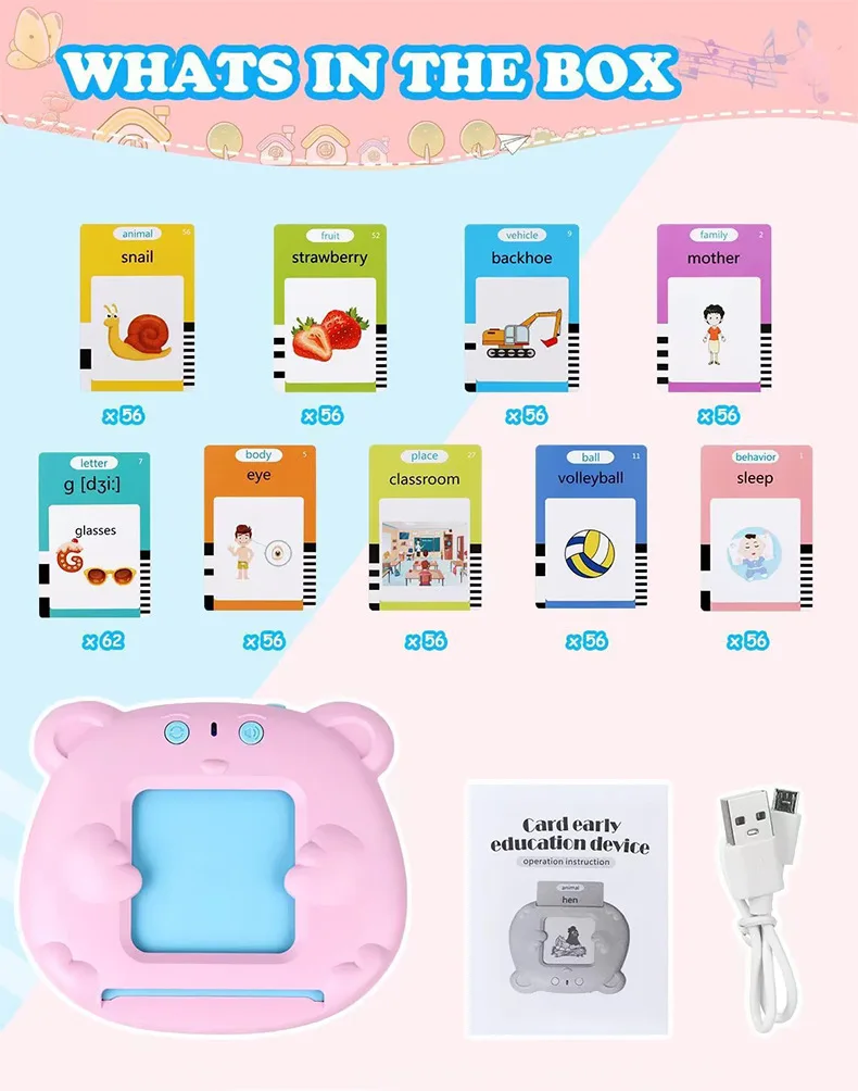 224 Words Educational Flash Cards - Interactive Learning