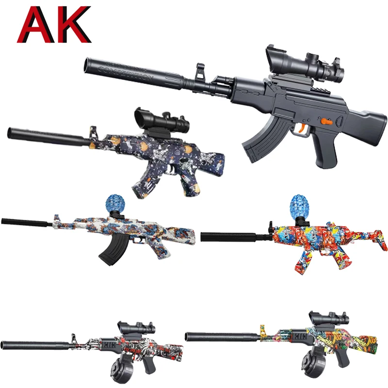 Ak Gel Ball Gun Blaster Metal Scorpion Scar Metal Super Cordless Air ...