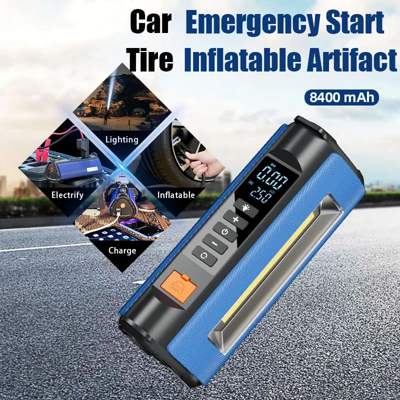 Portable 2-in-1 Jump Starter And Car Battery Booster 600a Peak Usb ...