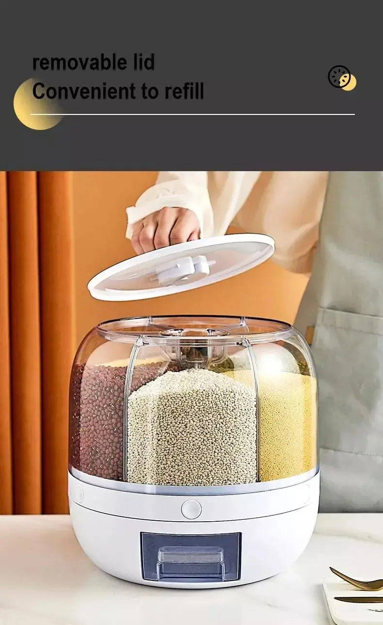 Rotating Grain Dispensers - Efficient Food Storage