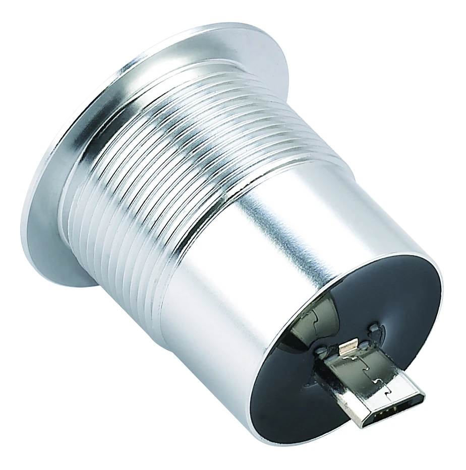 Metal Micro Usb 2.0 Female To Male Connector Panel Mounting Usb Socket ...