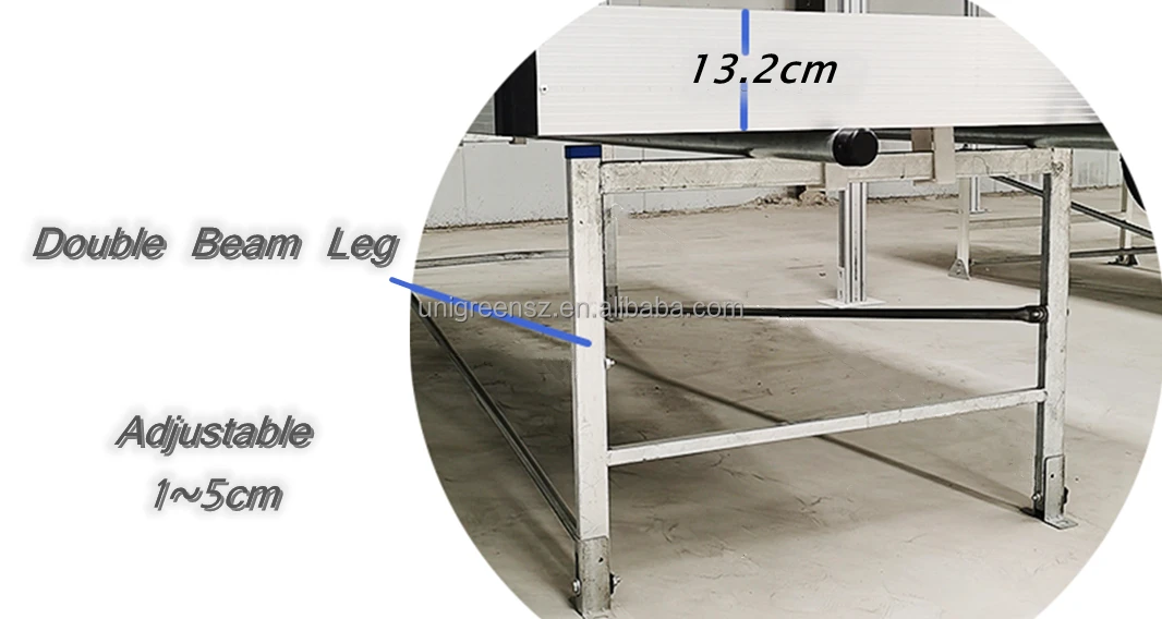 4x8 Flood Rolling Table With Vertical Poles Hang Net Led Light ...