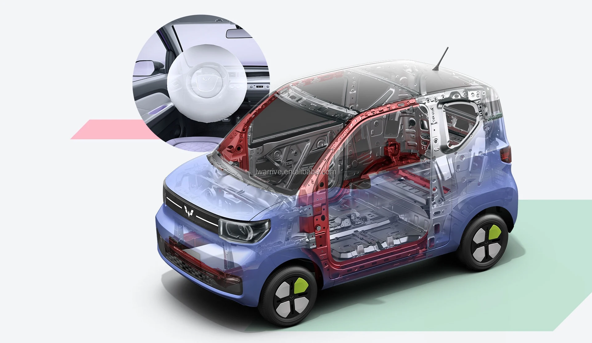 2022 Huge Discount Sgmw Wuling Hongguang 2022 Mini Ev Macaron 4seat 120 ...