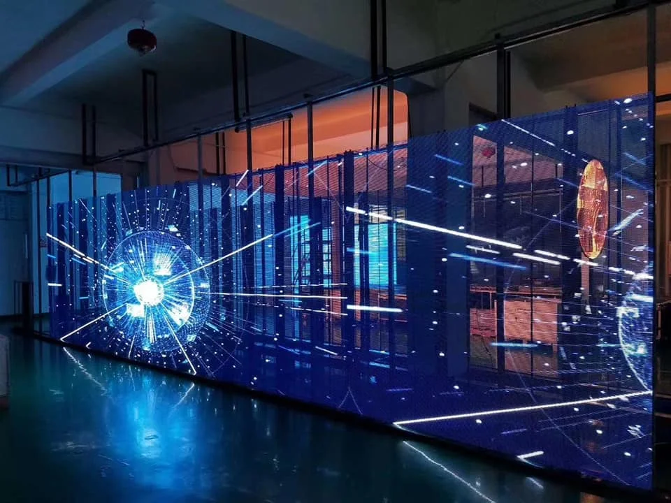 Flexible Foldable LED Mesh Screen - Ultra Light & Transparent