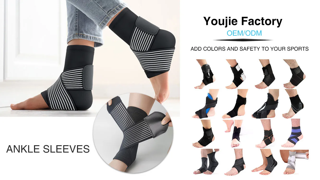 Sports Men And Women 3d Knitted Compression Ankle Protector Set ...