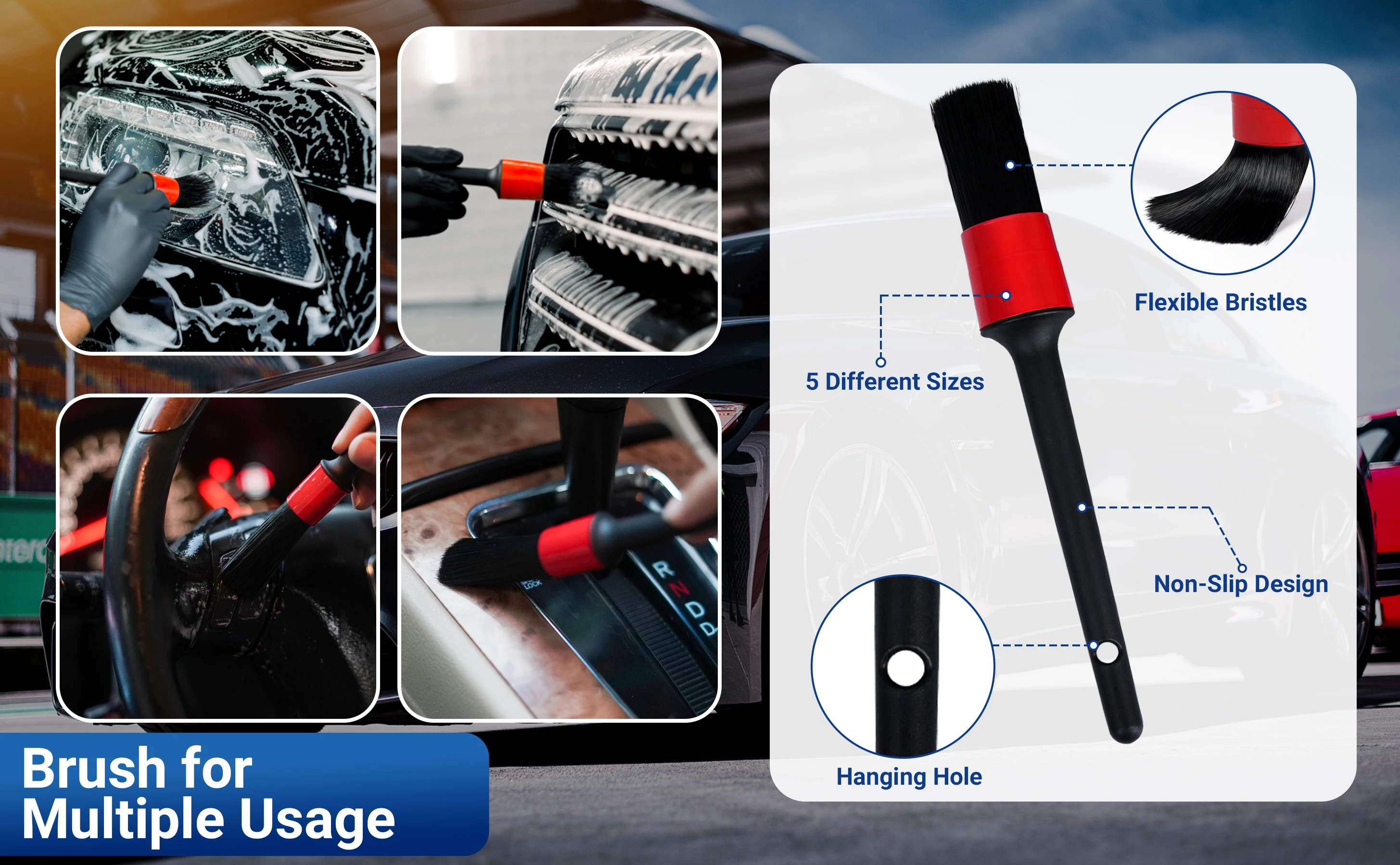 32Pcs Electric Drill Car Wash Brush Set Car Detailing Brush Car ...