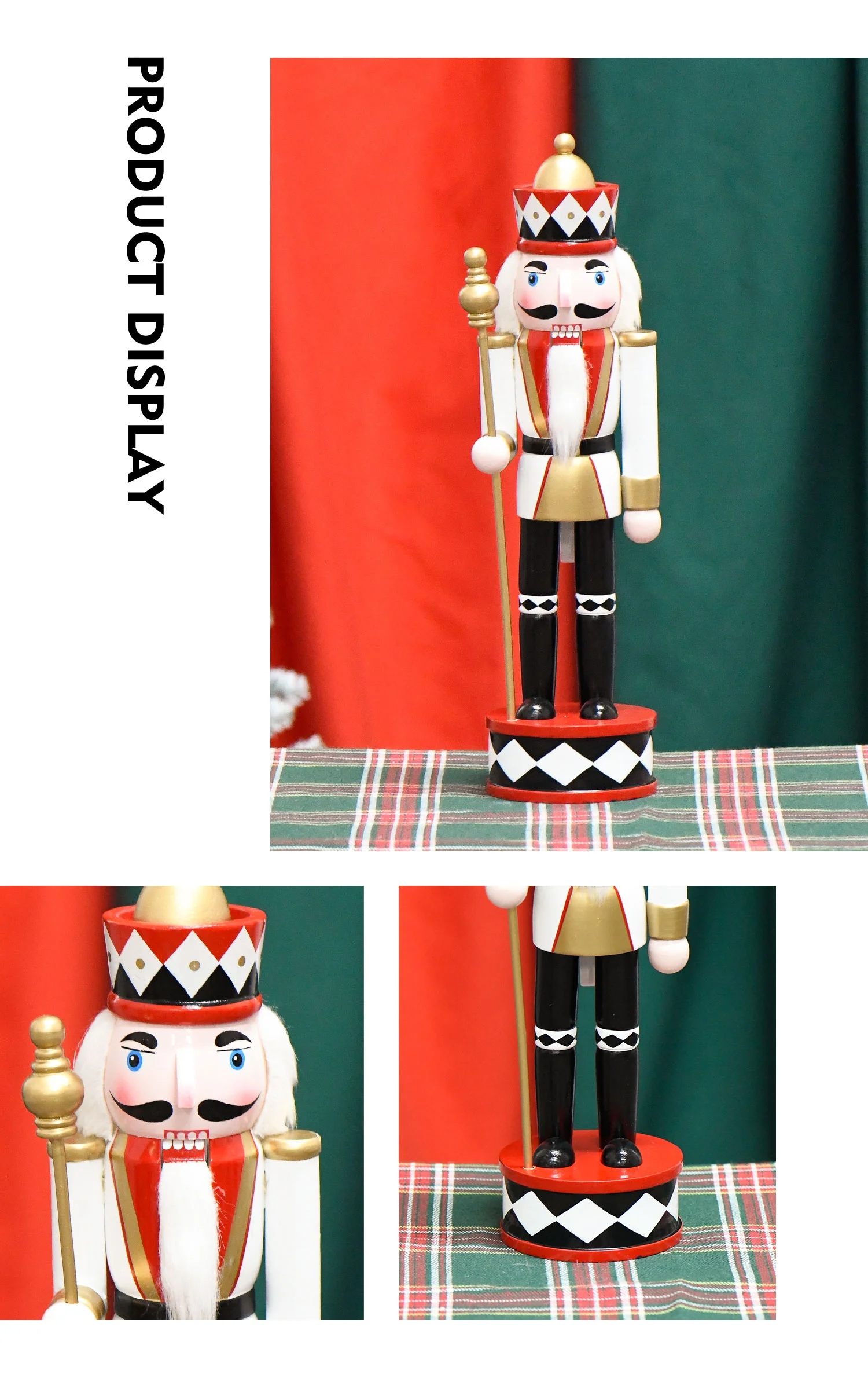 12inch Nutcracker Soldiers Wooden Nutcracker For Christmas Decoration ...