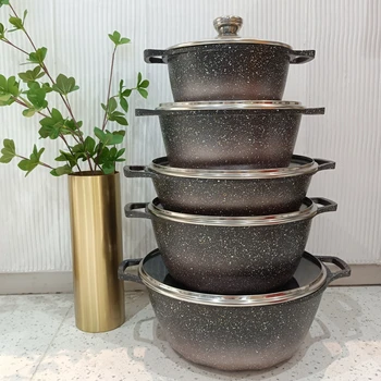 Wholesale Cast Iron Aluminum Granite Cookware Sets 10pcspanelas ...
