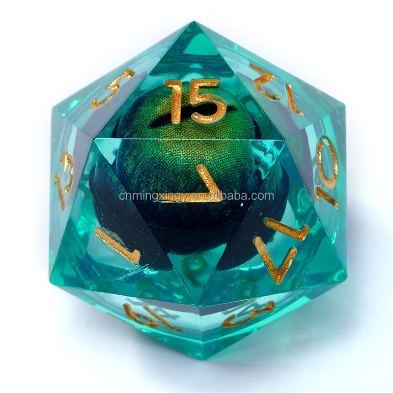 New Liquid Core Dice Set DND Polygonal Resin Dice Rolling RPG Dungeon ...