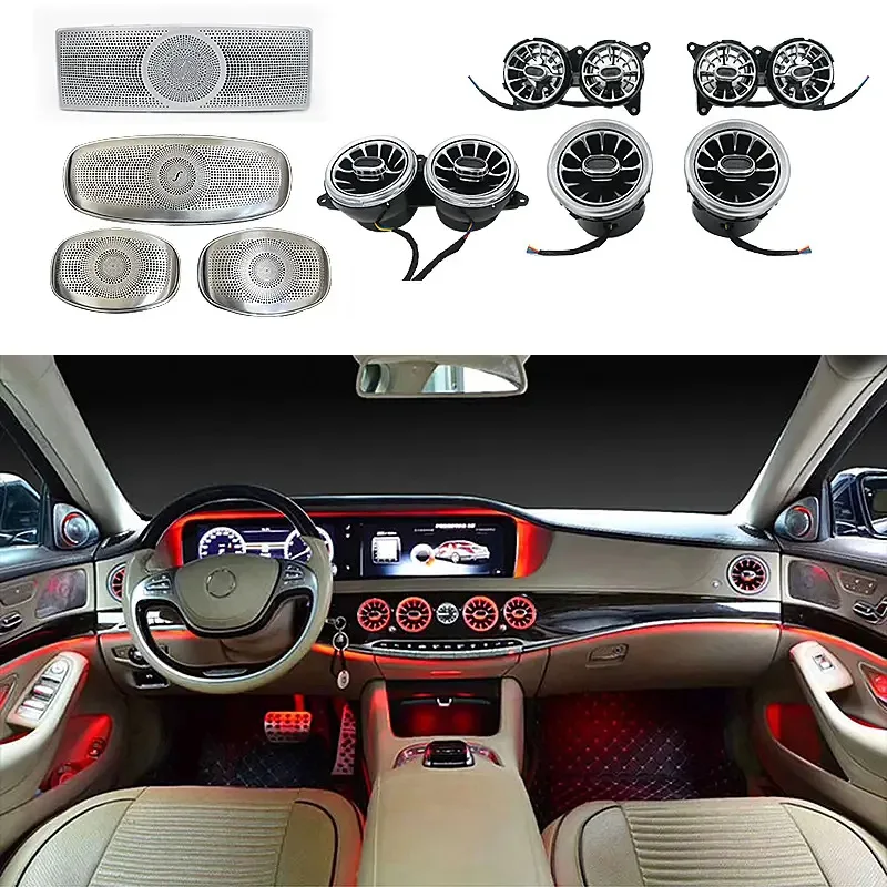 W222 Accessories LED Air Vent Ambient Lights Replacement for Benz S ...