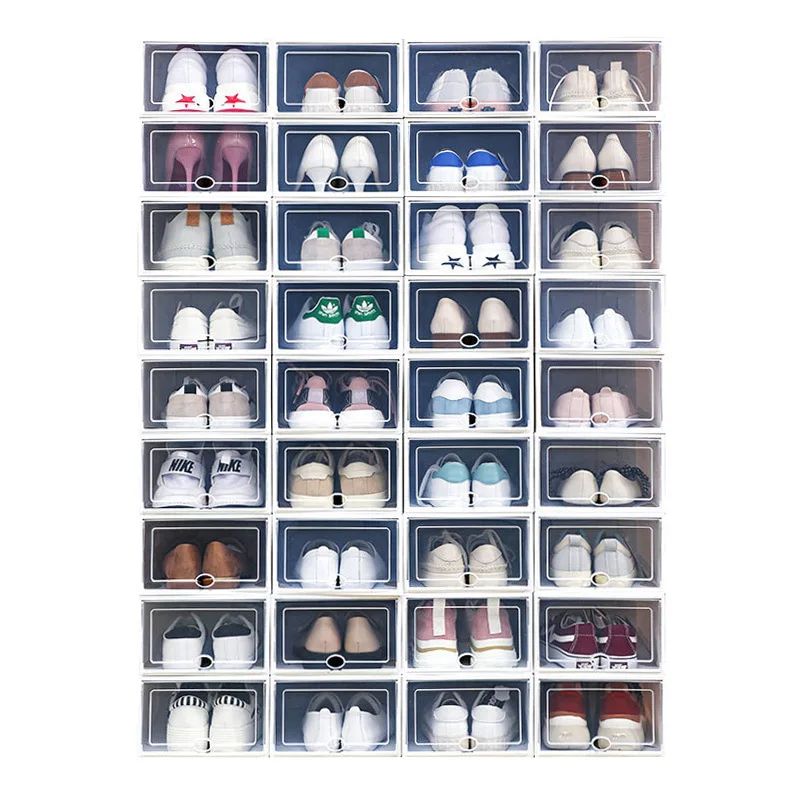 Household Shoe Box Storage Box Shoe Storage Rack Anti Oxidation Flip ...