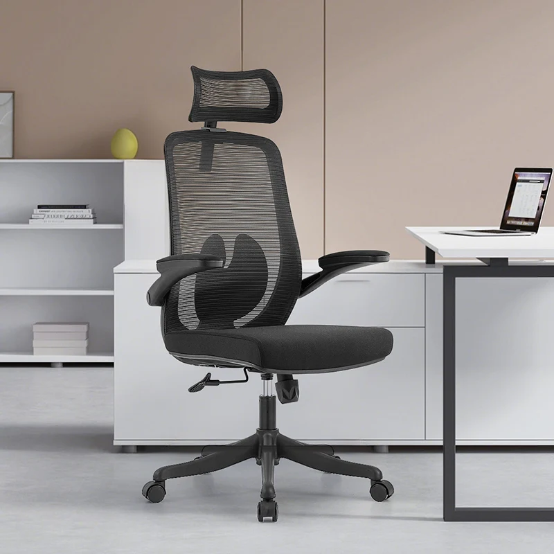 Modern Design Foshan Black Fabric Reclining Office Chair With Metal Leg ...