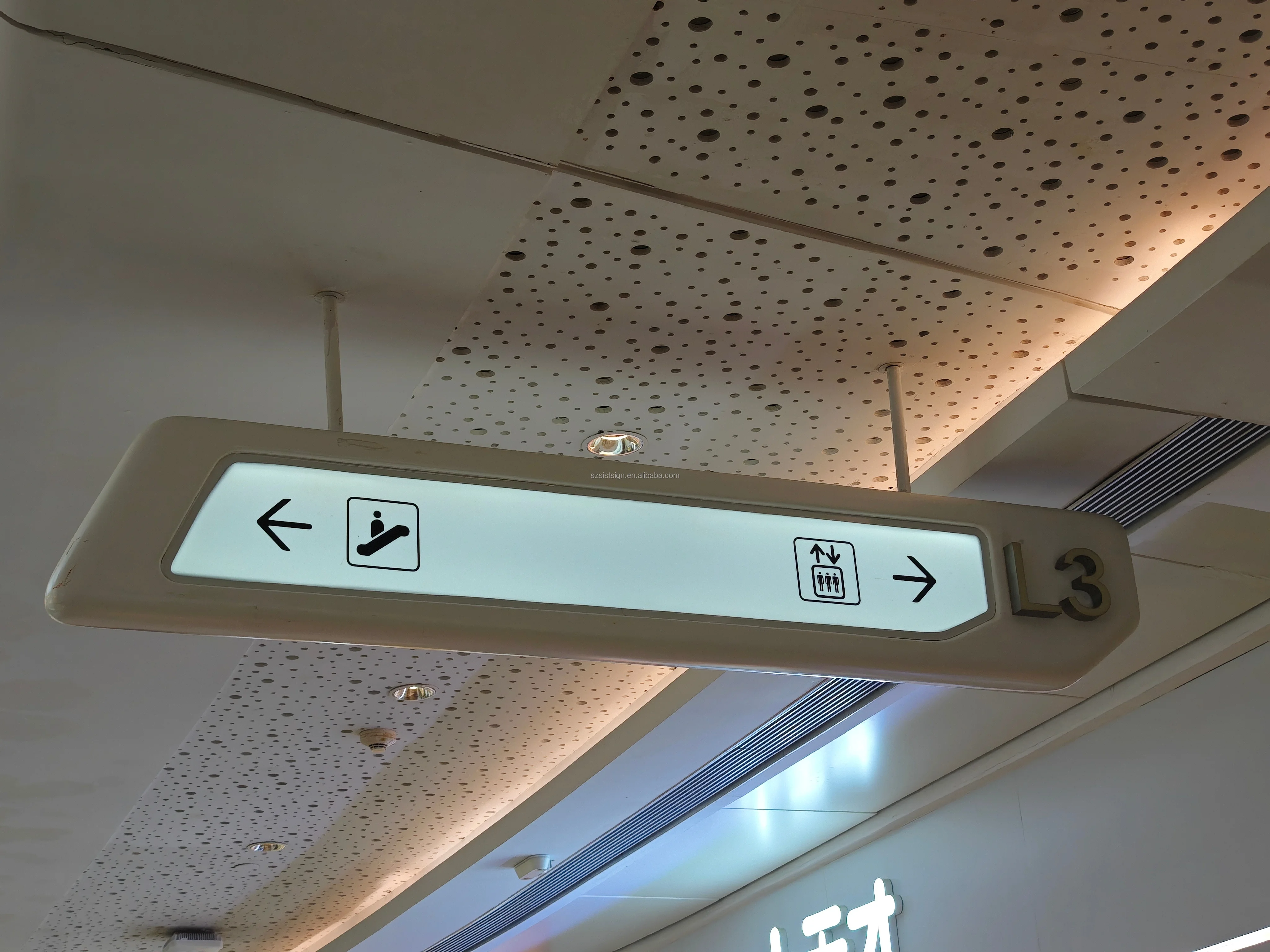 Customizable Aluminum Frame Hanging Wayfinding Sign for Subway ...