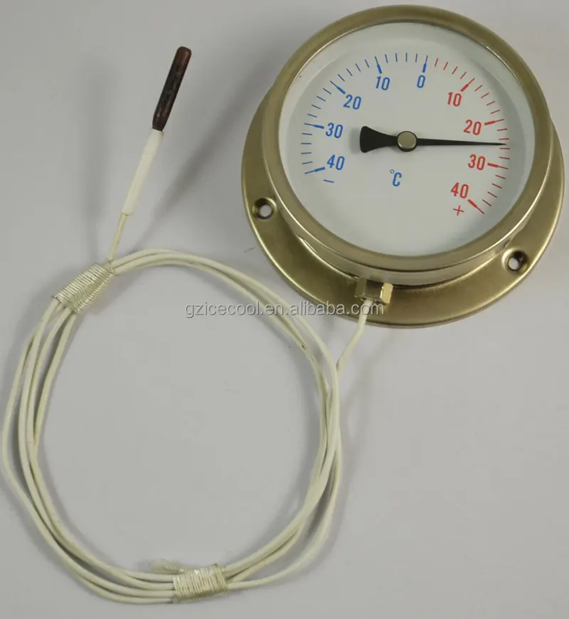 304 Stainless Steel Refrigeration Temperature Gauge 100mm With 1.5m ...