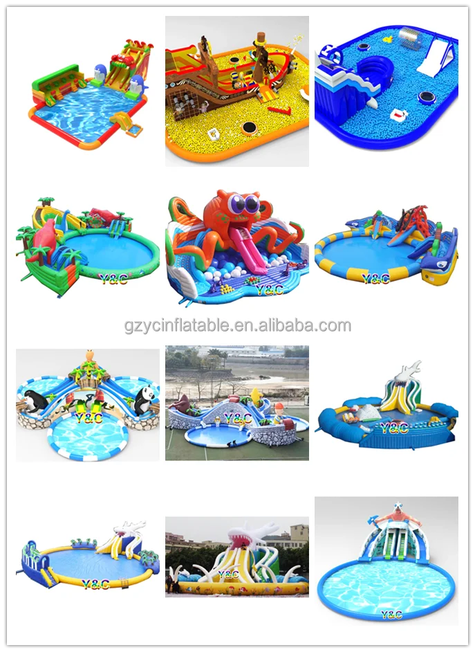 Pvc Inflatable Playground Water Park Kids Fun City Land Inflatable ...