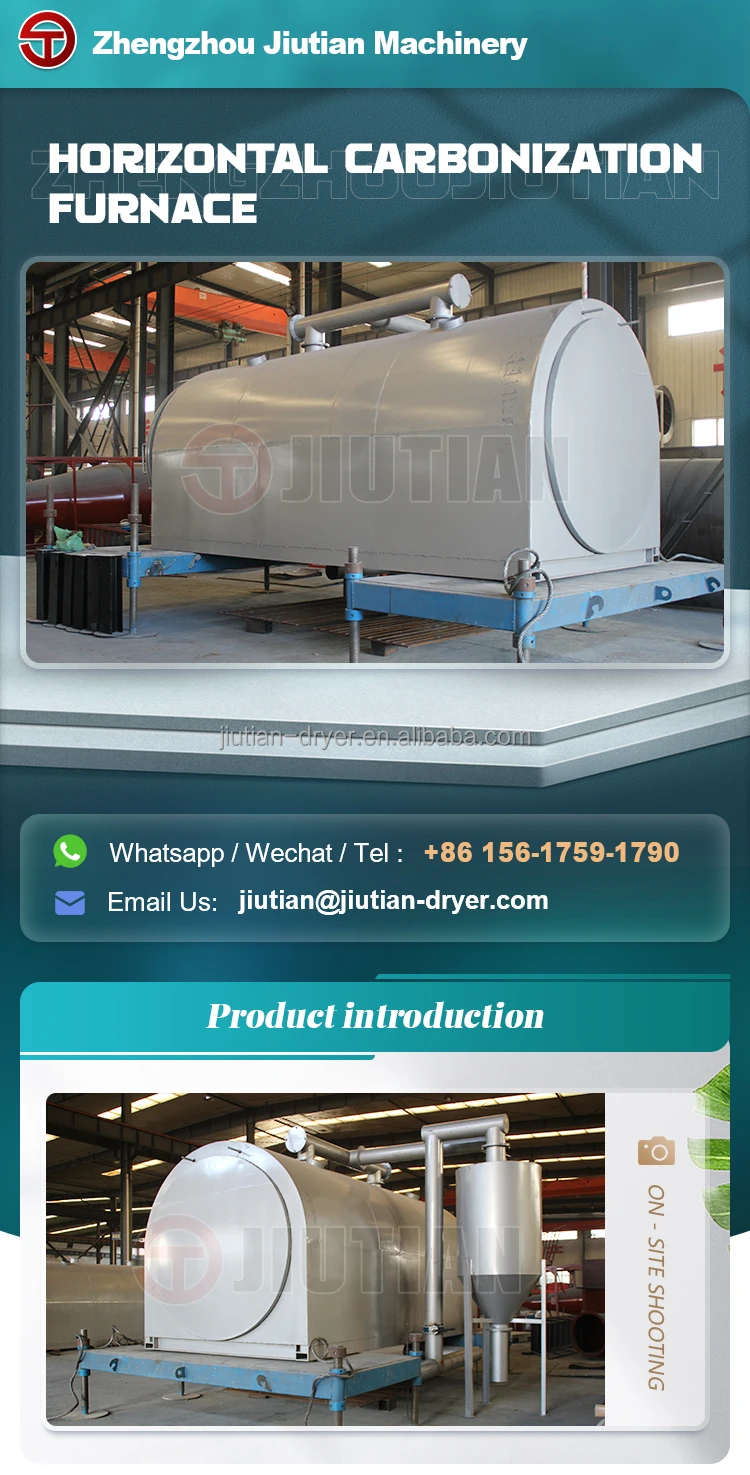 Smokeless Horizontal Structure Wood Sticks Continuous Pyrolysis Furnace ...