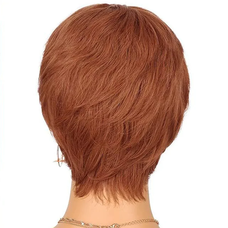 Short Pixie Cut Human Hair Wigs Short Bob Wigs for Black Womens ...