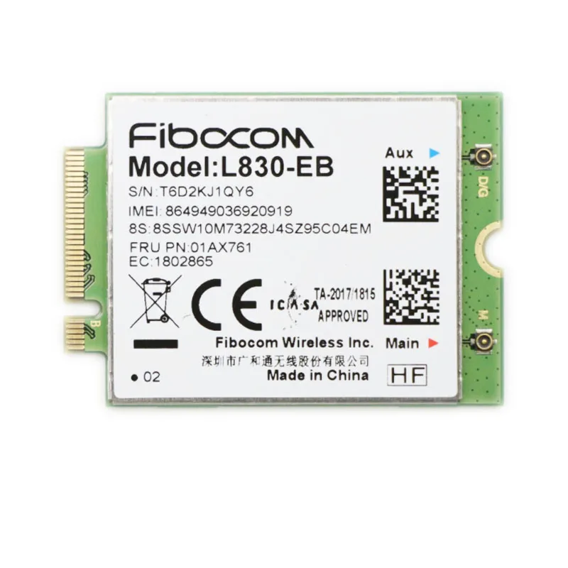 Fibocom L830-eb Wwan Card For Lenovo Thinkpad X280 T480 T580 P52s L480 ...