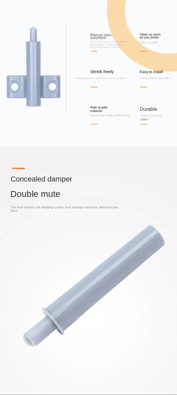 Modern Design Push-to-open System Damper Buffer For Kitchen Cabinets ...