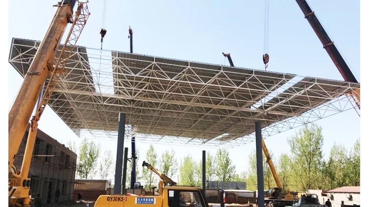 Prefab Space Frame Shed Fuel Filling Station Roof Canopy Petrol Station ...