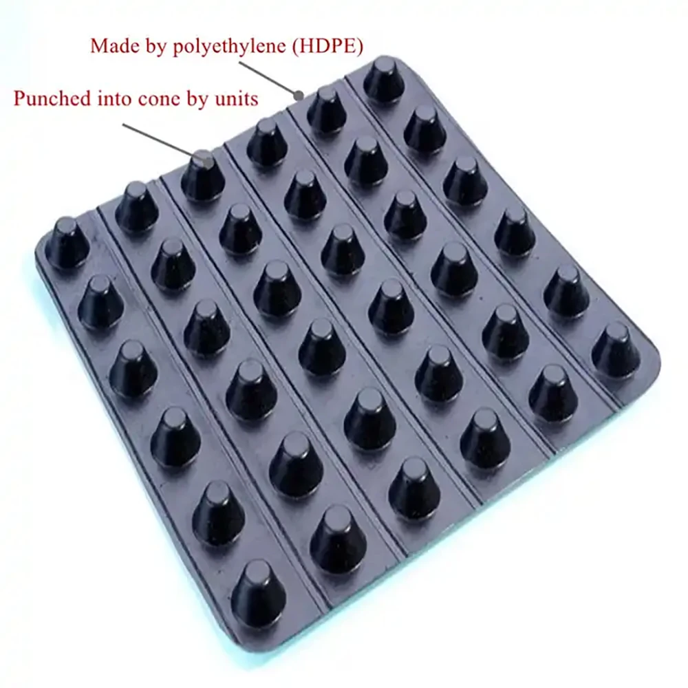 1000g Construction Waterproof Dimple Membrane Drain Mat Plastic Sheet ...