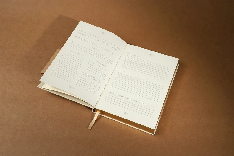 Aesthetic Blank Lined Personalized Custom Daily Journal A5 Hardcover ...