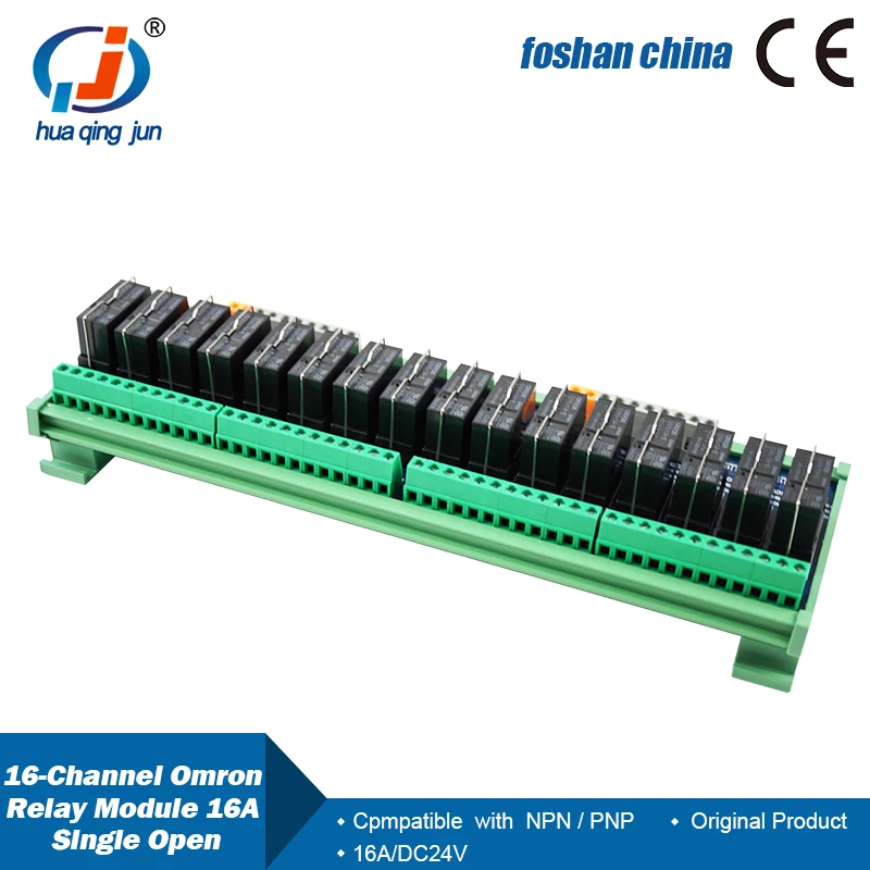 Huaqingjun 16-Channel Single Open Relay Module 16A Electromagnetic ...