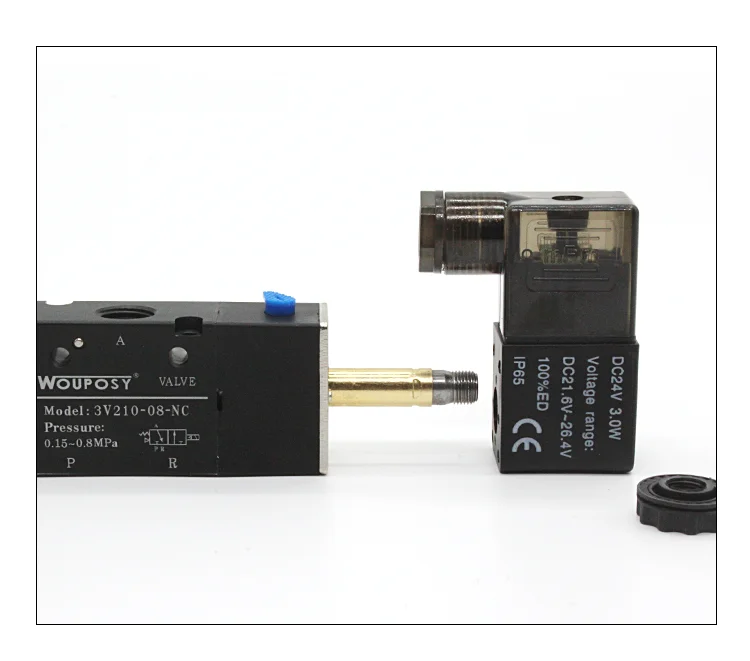 AIRTAC 3-way Valve 3v210-08 3v110-06 3v310-10 DC24V AC220V DC12V Single ...