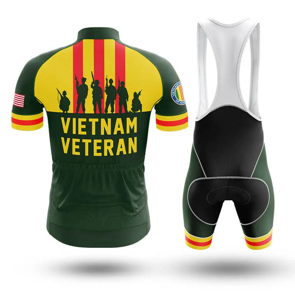 Hot Weather Cycling Set: Dark Green Sports Jersey With Elastic Fabric ...