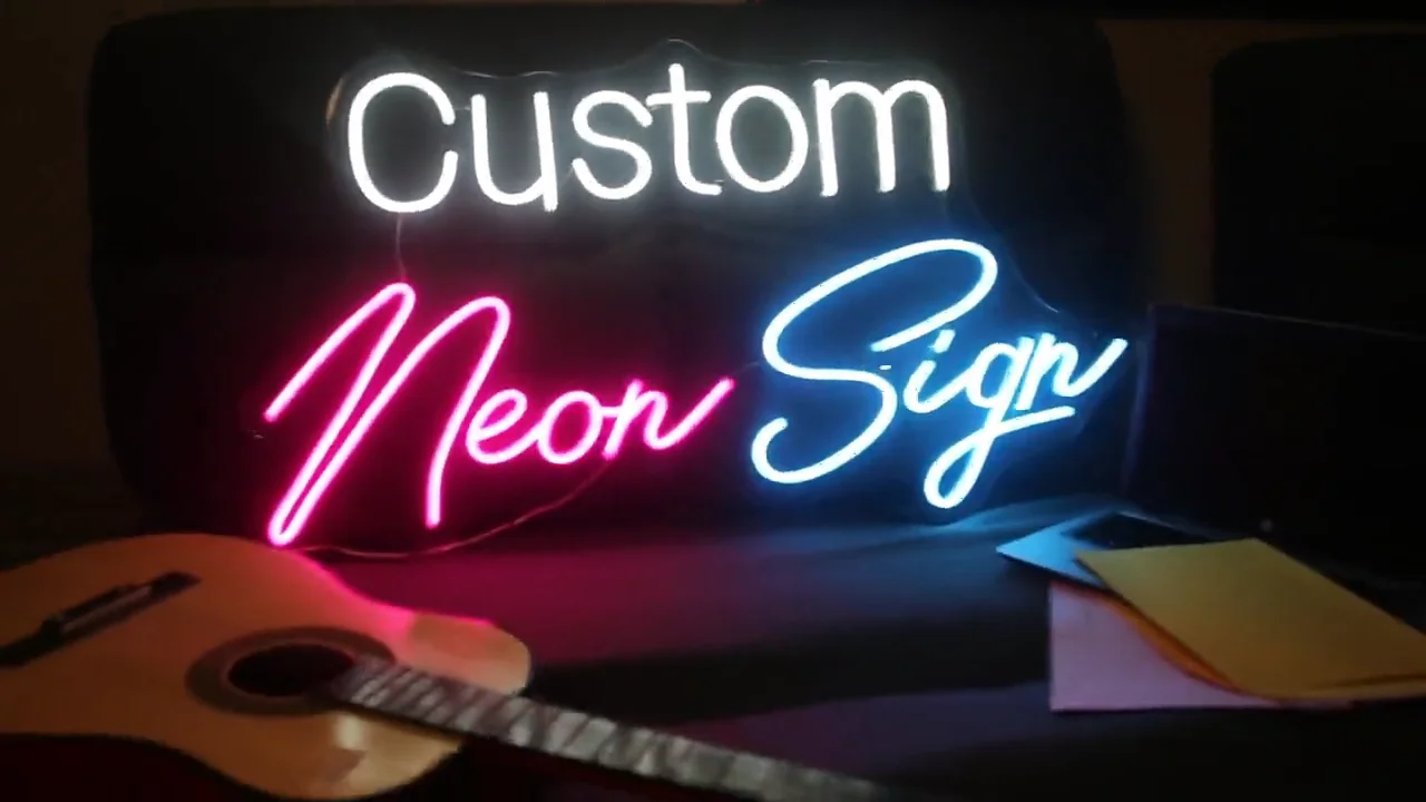 King Neon Sign Blue Letters Led Neon Light Pink Crown Led Neon Signs ...